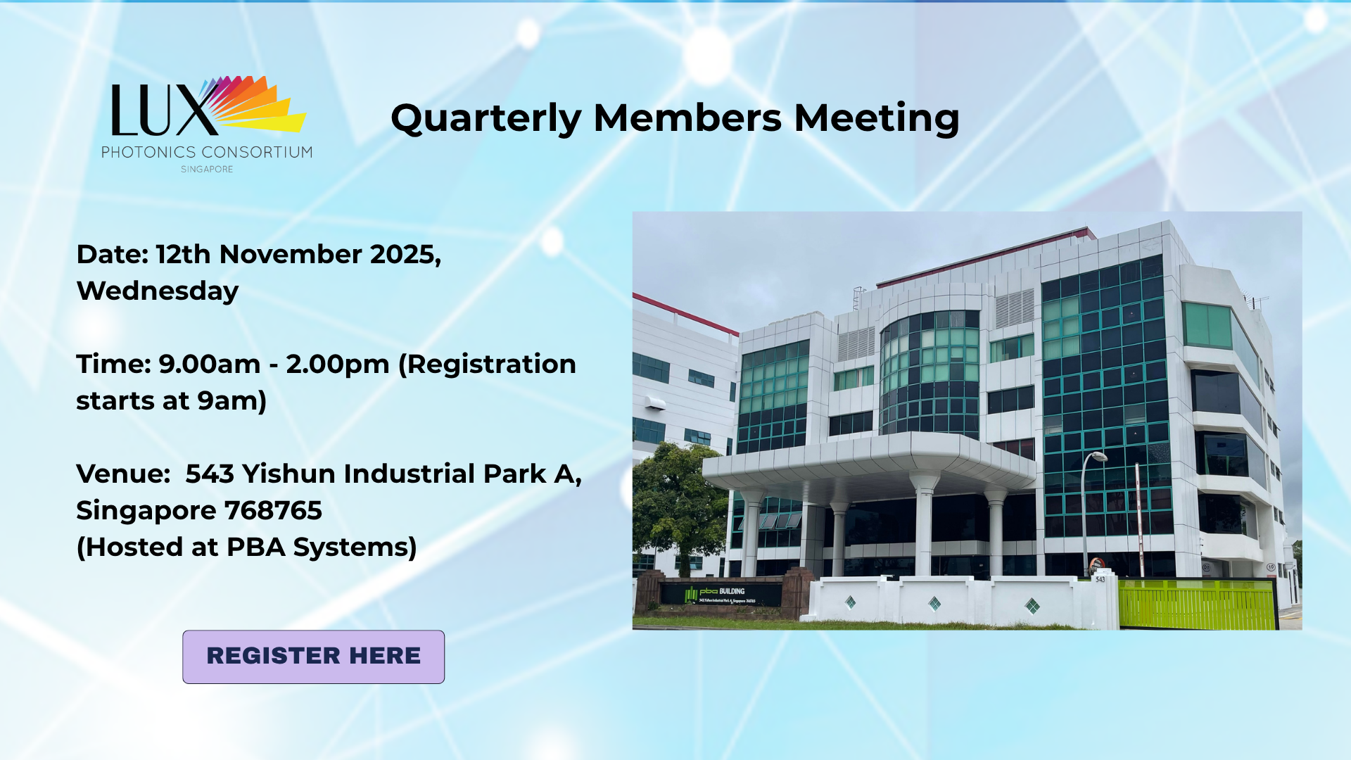 LUX Photonics Consortium Quarterly Member Meeting | LUX Photonics Consortium